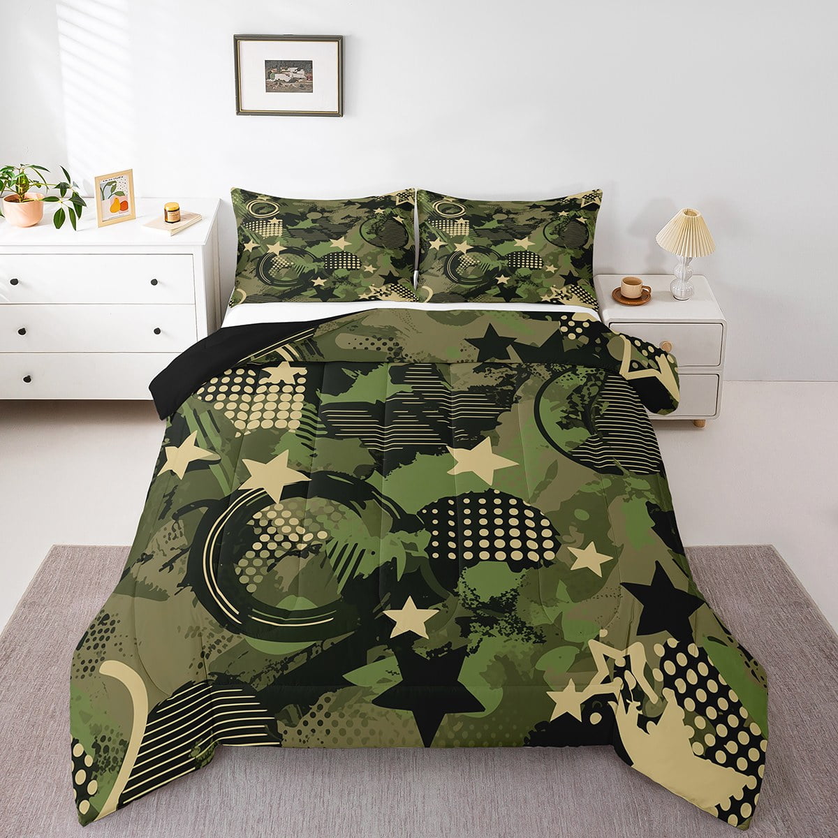 Click here for Erosebridal Green Camouflage Comforter Sets Queen... prices