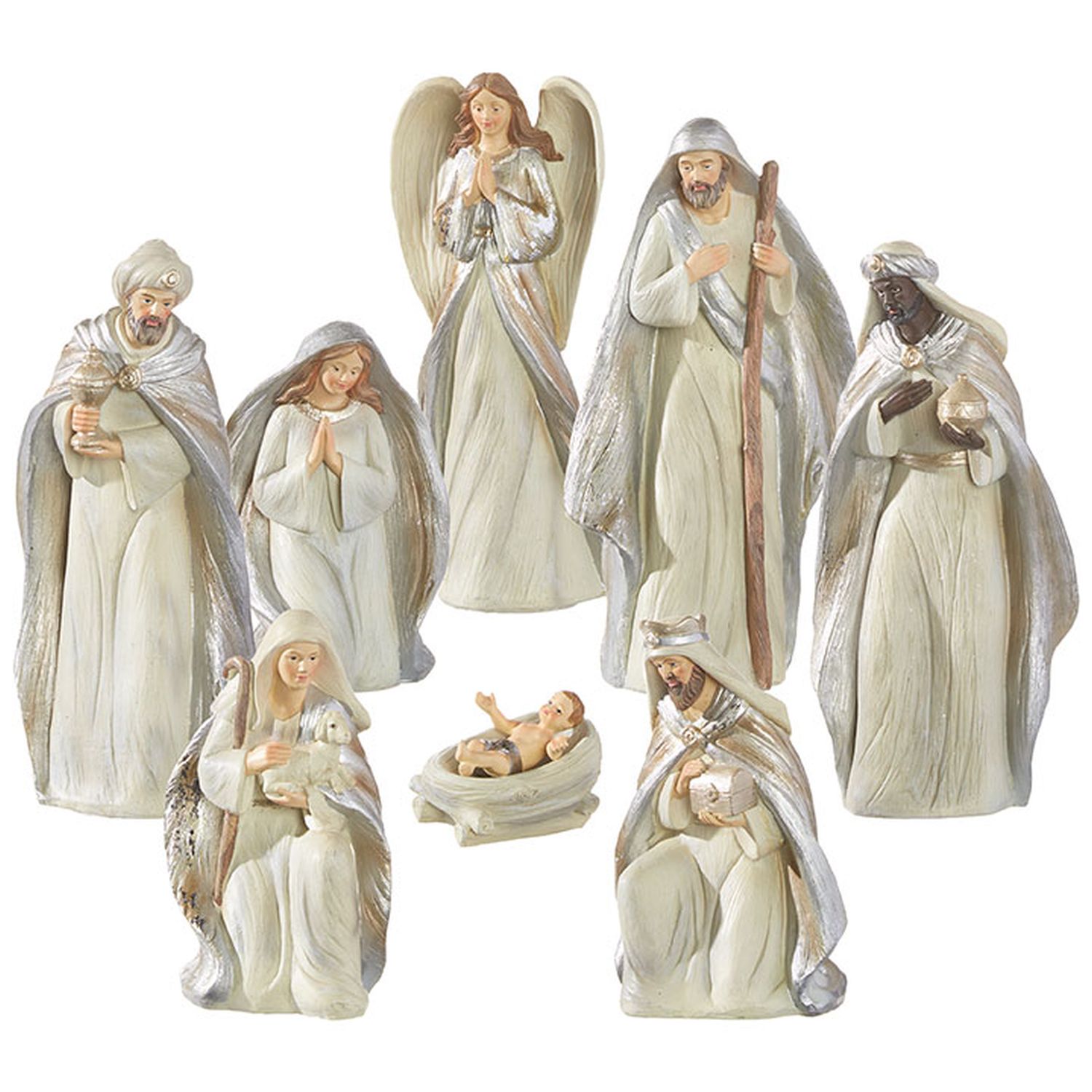 Raz Imports All That Glistens 9.5" Nativity, Set of 8 - Walmart.com