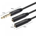 1/4 Splitter And 1/4 "TRS Stereo Male To Dual 1/4" TRS Stereo Female Y ...