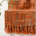 "Battilo Rust Orange Throw Blanket with Tassel, 50"" x 60"", Durable ...