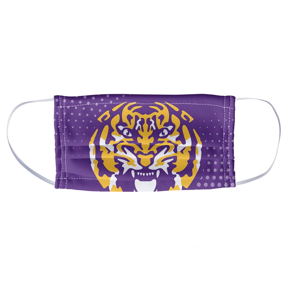 LSU Tiger Face 1-Ply Reusable Face Mask Covering, Unisex - Walmart.com