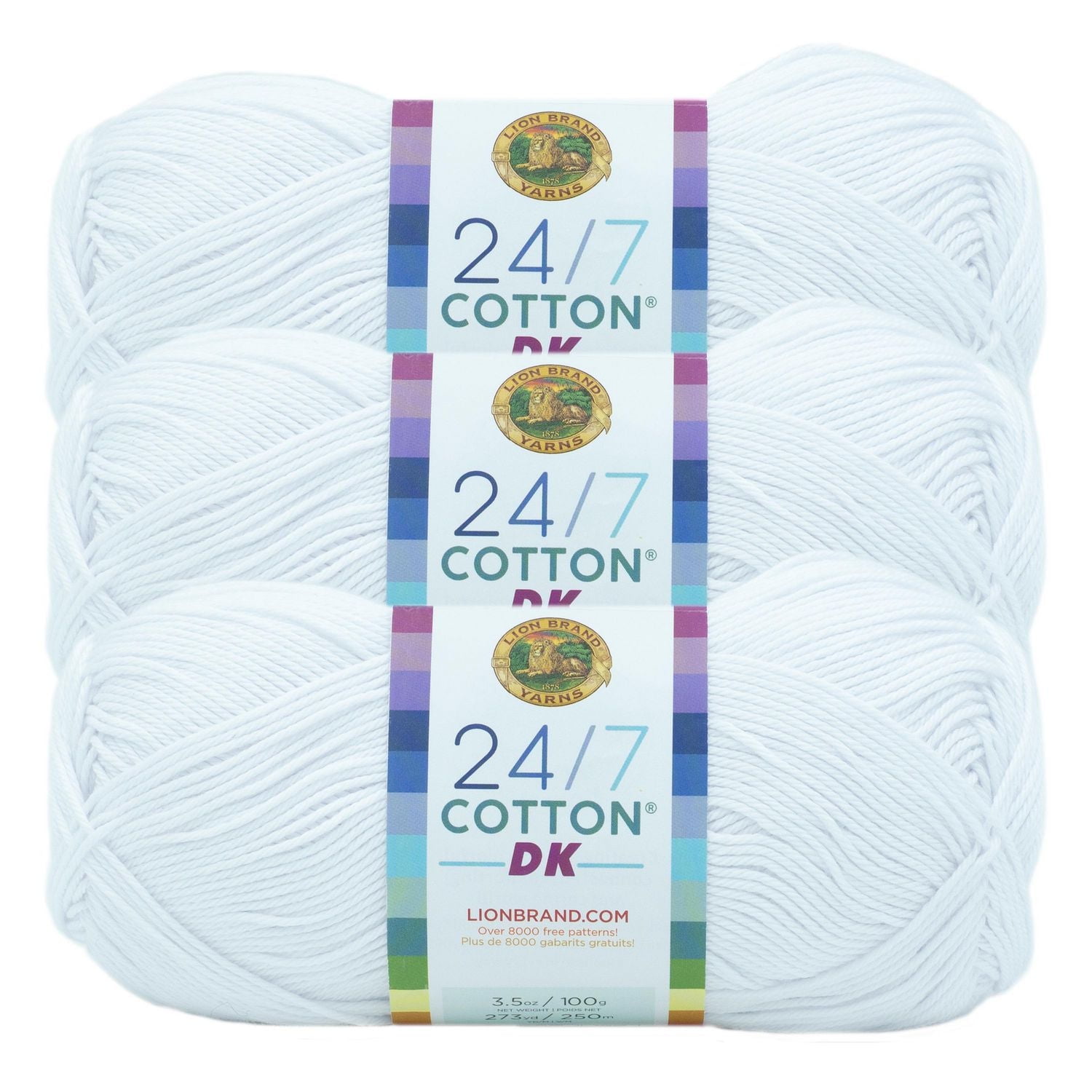 Click here for Lion Brand 24/7 Cotton Dk Yarn #3 Light/Dk Weight... prices