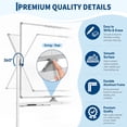 Double-Sided Rolling Magnetic Whiteboard – 48x36 Portable Dry Erase ...