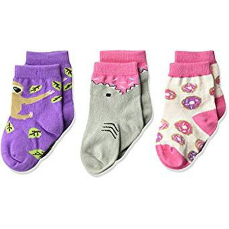 Infant Crew Socks - K-Bell - Shark Bite Sprinkles 3Pk Gray (12-24 ...