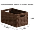 HBlife 2 Pack Woven Wicker Baskets, Decorative Storage with Handles ...
