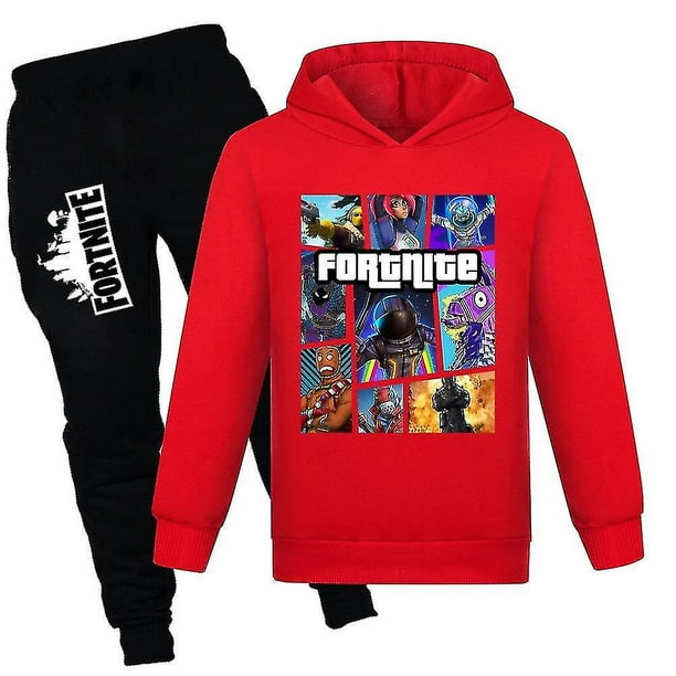 Fortnite Tracksuit Set Hoodies Hooded Sweatshirt Tops+pants Outfits ...