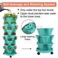 7-Tier Stackable Planter with Wheels & Tools, Indoor/Outdoor Gardening ...