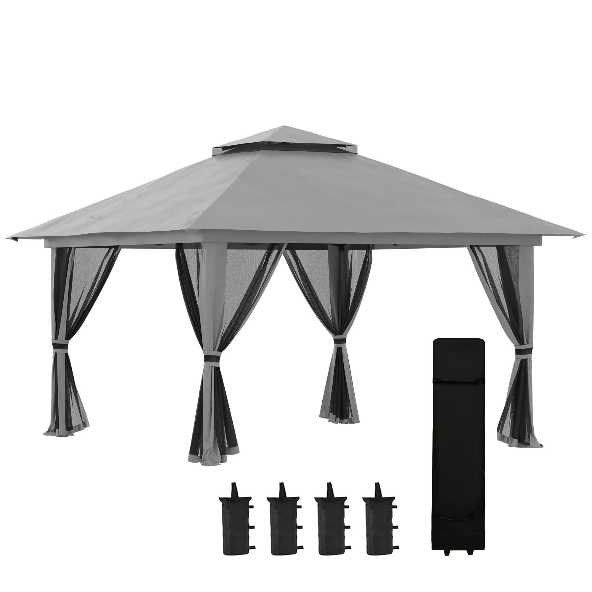 Click here for Outsunny 13x13 Adjustable Pop Up Canopy W/ Netting... prices