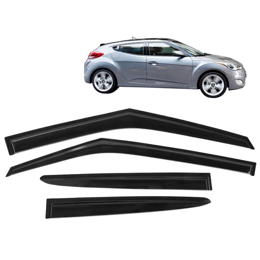 Ikon Motorsports Compatible with 2011-2018 Hyundai Veloster Window Vent ...