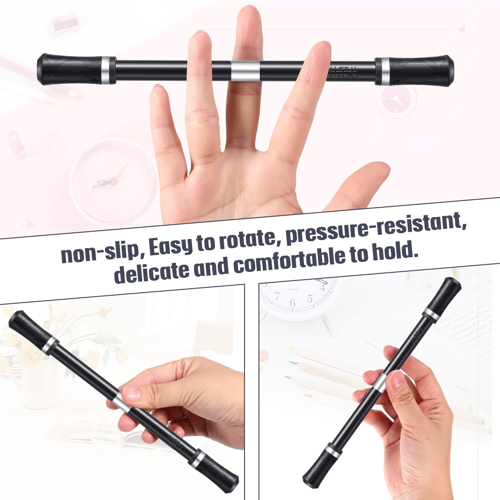 Buy 3 Pieces Rotating Pen Thumb Rotating Pen Rolling Finger Spinning ...