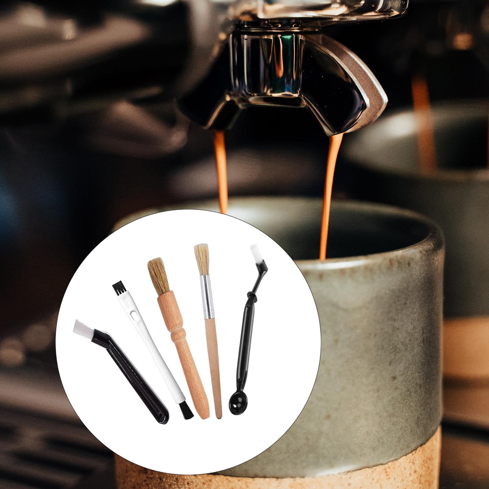 Coffee Brush Wooden Brush Espresso Machine Cleaning Brush for Coffee ...