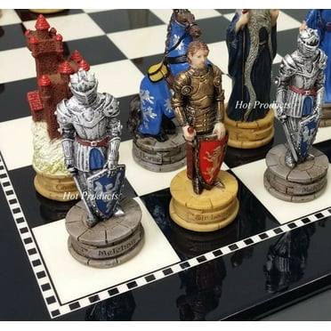World War 2 US GERMANY Chess Set W/ 15" BLACK WHITE GLOSS BOARD WW2 ...