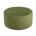 Christopher Knight Home 30" Velvet Upholstered Round Ottoman, Wood ...