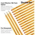 Shuttle Art Wood-Cased #2 HB Pencils, 180 Pack Sharpened Yellow Pencils ...