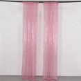 Efavormart 2 Pack Pink Sequin Photo Backdrop Curtains with Rod Pockets ...