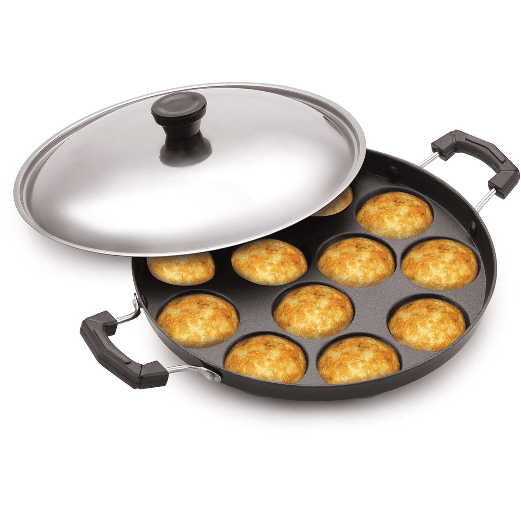 Click here for Unbranded Appam Maker Non Stick With Lid 12 Pits... prices