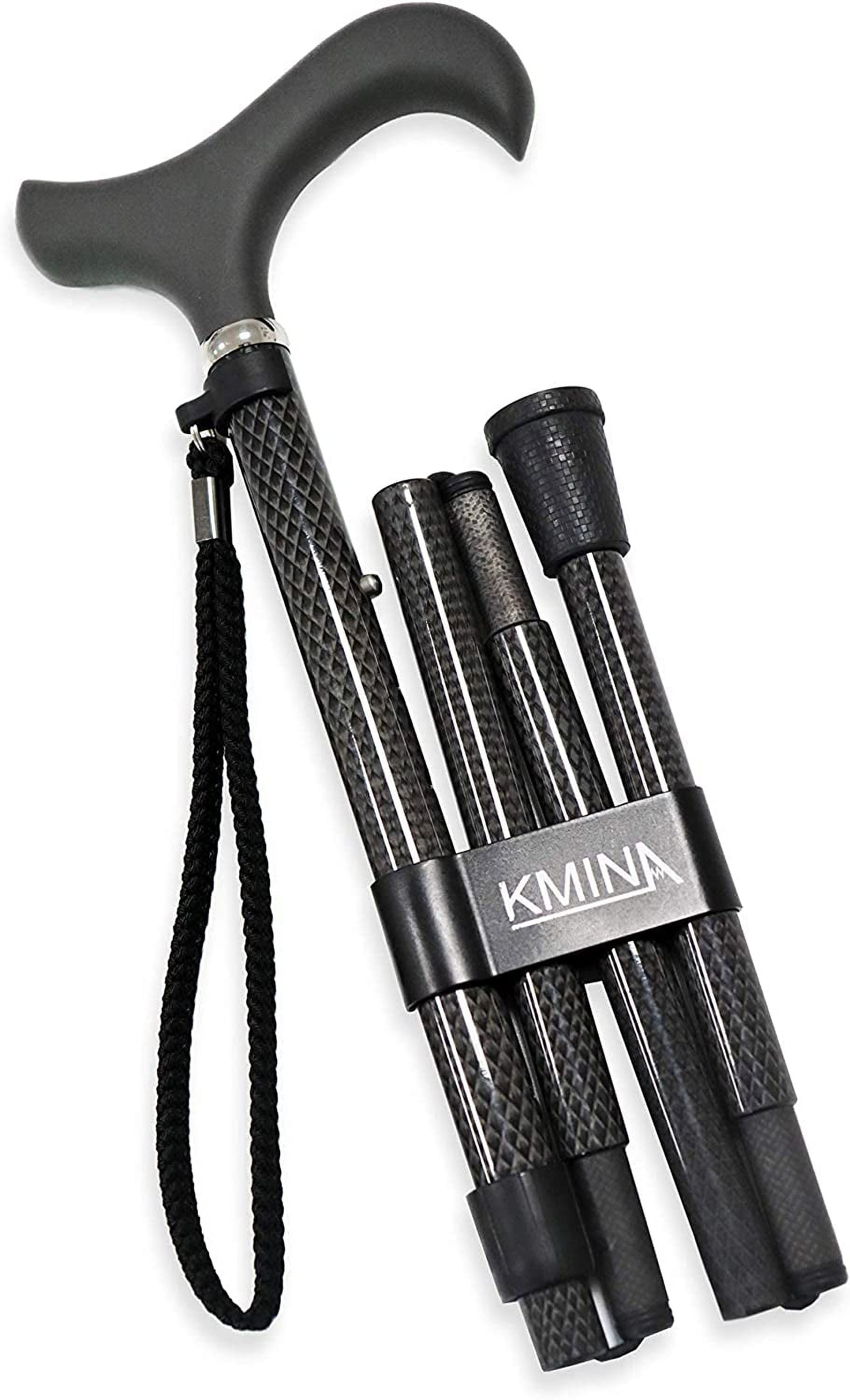 KMINA PRO - Carbon Fiber Cane, Folding Canes for Men Adjustable ...