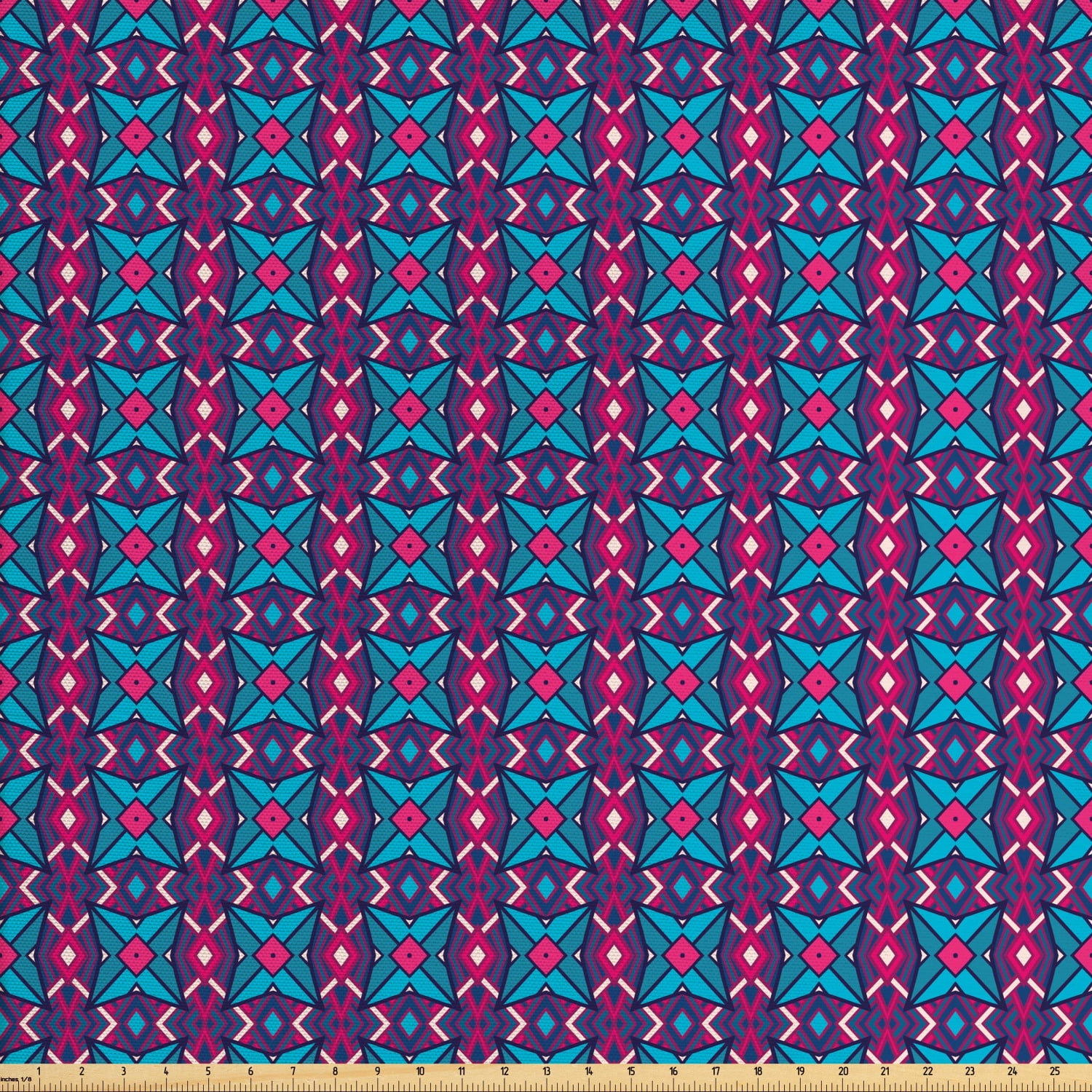 Geometric Fabric by the Yard Upholstery, Abstract Colorful Compositon ...