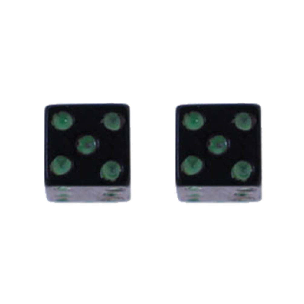 Lex & Lu Pair of Acrylic Threaded Replacement Neon Dice 5mm Cubes w/14 ...