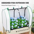 SSLZ Raised Garden Bed with PE Greenhouse Cover Outdoor Planter Box for ...