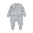 Baby Boys Full Zip Up Pajamas Romper Front Zipper Soft Long Sleeve ...