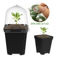 12 sets of Plant Nursery Pots with Humidity Dome Outdoor Plastic ...