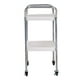 COSCO Stylaire 2 Tier Serving Cart, White & Silver - Walmart.com