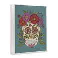 Stupell Industries Floral Sugar Skull Holiday Painting White Framed Art ...