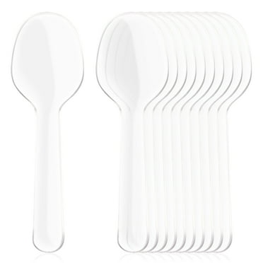 Great Value Premium Clear Disposable Plastic Spoons, Clear, 100 Count ...