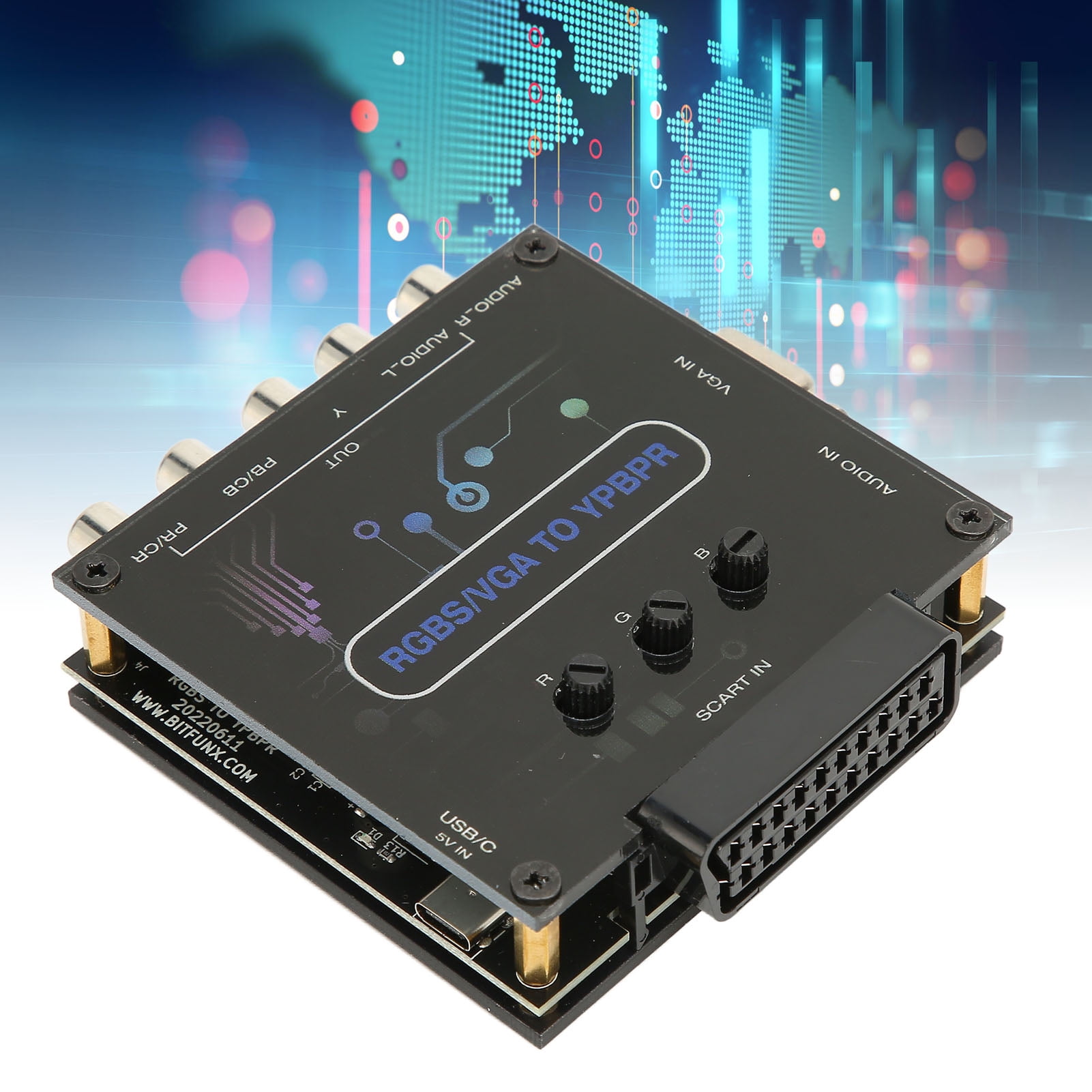 Convertidor RGB ST YPBPR, convertidor RGBS VGA SCART a SCAR Tto YPBPR ...