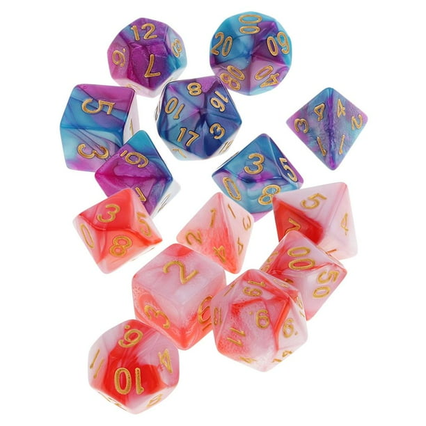 14 Piezas de Dados Poliédricos para Mazmorras Y Dragones Juegos de MTG ...
