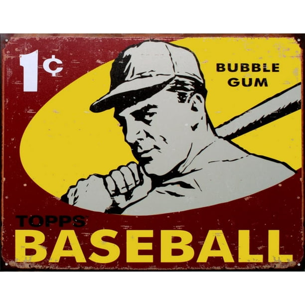 Topps Baseball 1959 Tin Sign - 16x12.5 - Walmart.com - Walmart.com