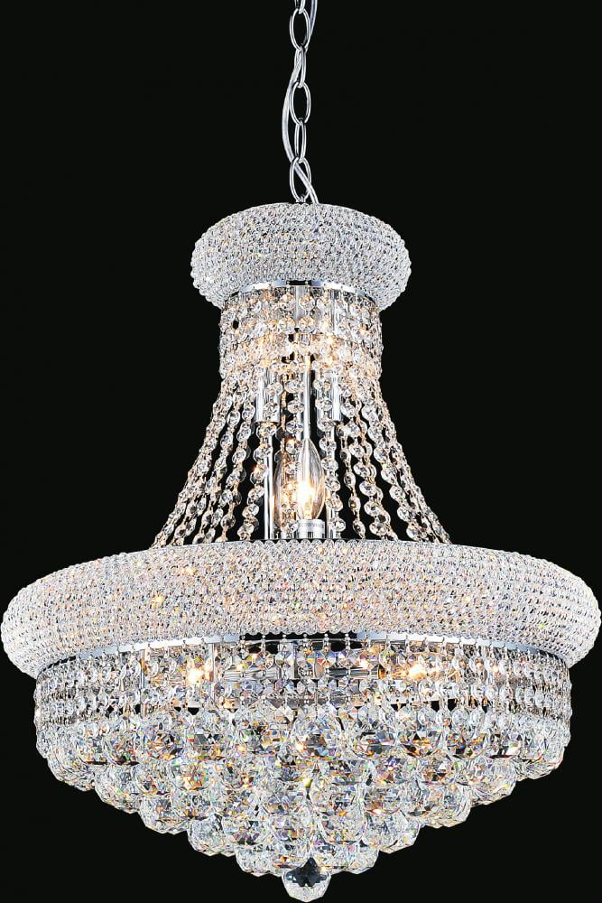 18 Light Down Chandelier with Chrome finish - Walmart.com