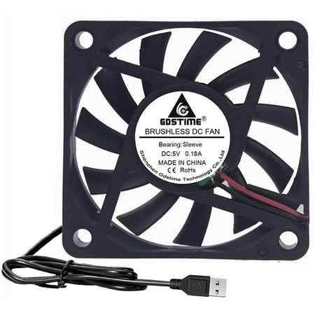 GDSTIME 60x60x10mm USB Fan 60mm 5V Dc Brushless Cooling Fan | Walmart ...