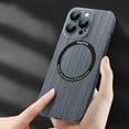 for iPhone 16 Plus Back Case, Carbon Fiber Wooden Texture TPU + PC ...
