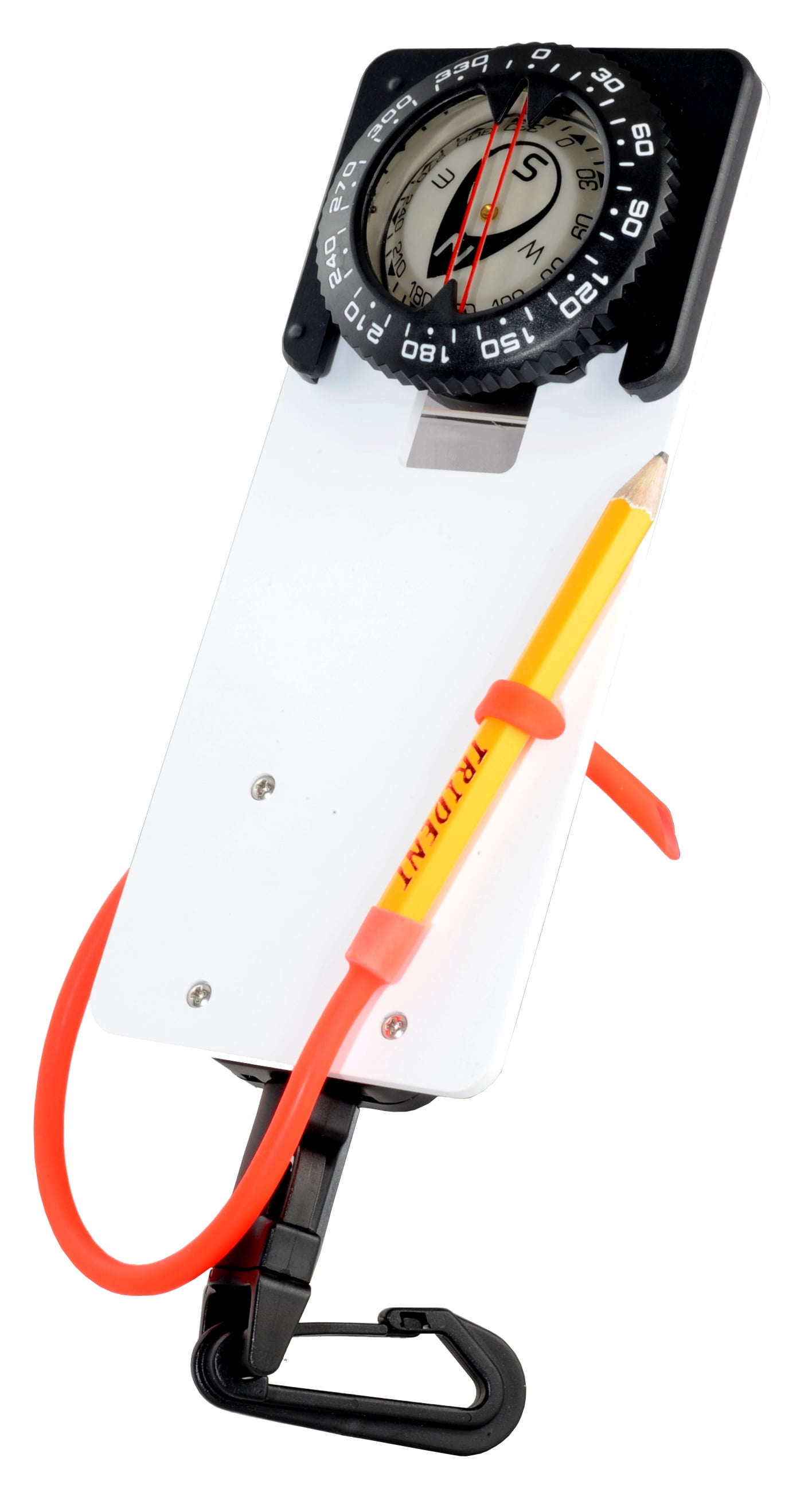 Trident Scuba Diving Slate and Pencil with Retractor and Compass ...