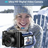 MARVUE 4K 56MP Digital Camera for Youtube Vlogging, 32GB SD Card, 2 ...