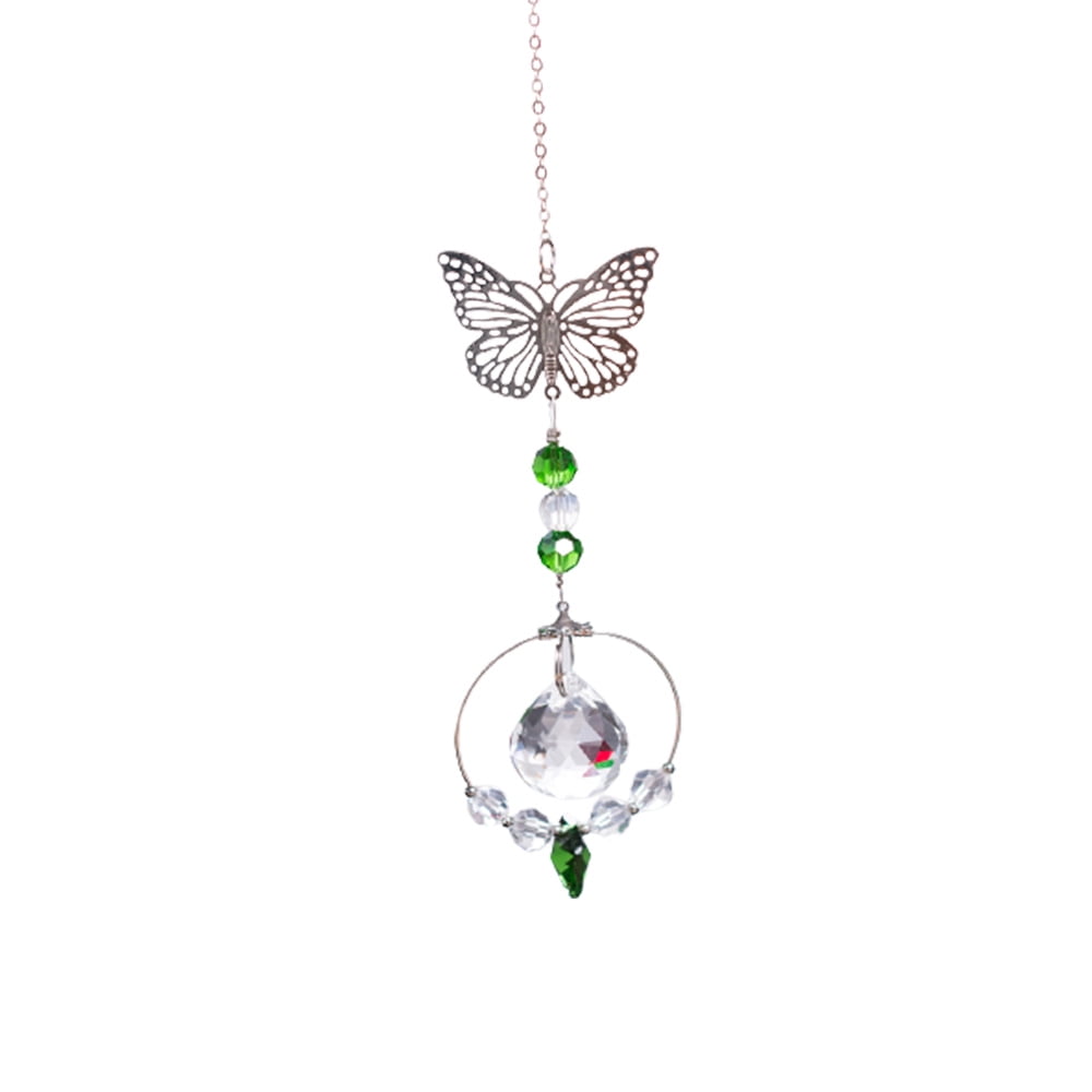 Chandelier Suncatcher Crystal Ball Prisms Pendant Buttrfly Window ...
