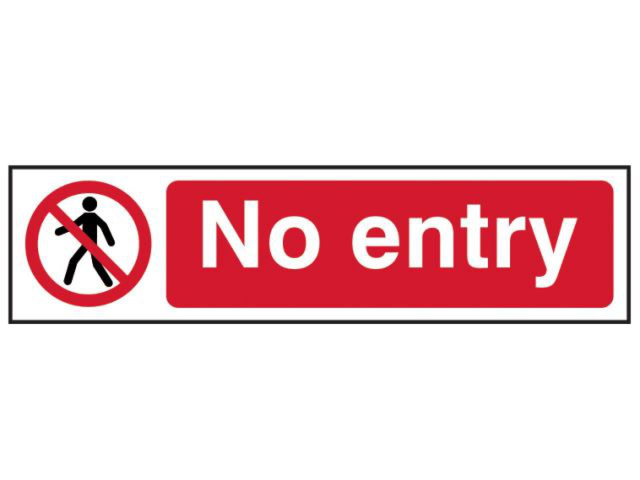 Scan - No Entry - PVC 200 x 50mm - Walmart.com