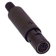 IEC MD09F Mini Din 9 Pin Female Connector - Walmart.com