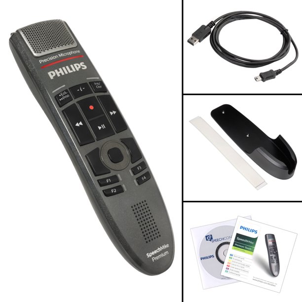 Philips SMP3700 SpeechMike Premium Touch Dictation Microphone - Walmart ...