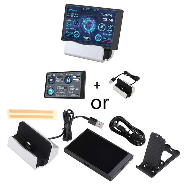 New 3.5 inch IPS TYPE-C Secondary Screen Computer CPU GPU HDD Monitor ...