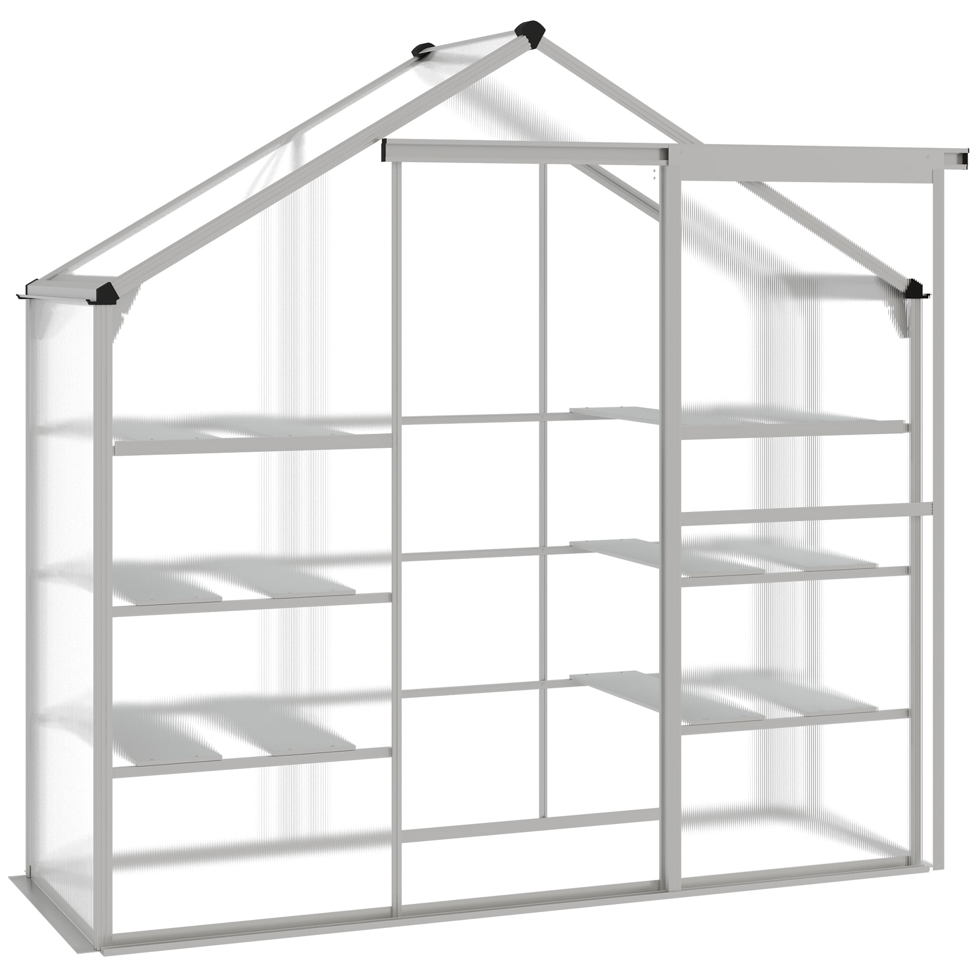 Click here for Outsunny Walk-In Greenhouse With 3-Tier Shelves  P... prices