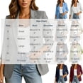 Cekizud Blazers for Women Lapel Button-Down 3/4-Sleeve Suit Coat ...
