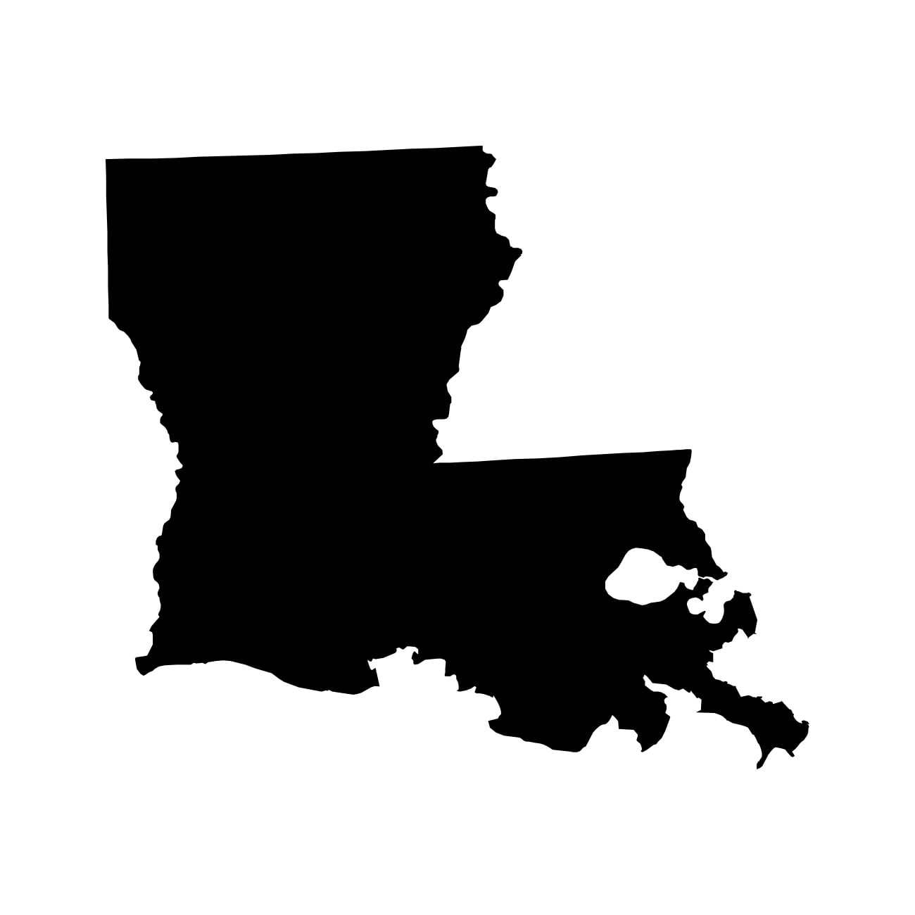 Louisiana Shaped Sticker Decal Die Cut - Self Adhesive Vinyl ...