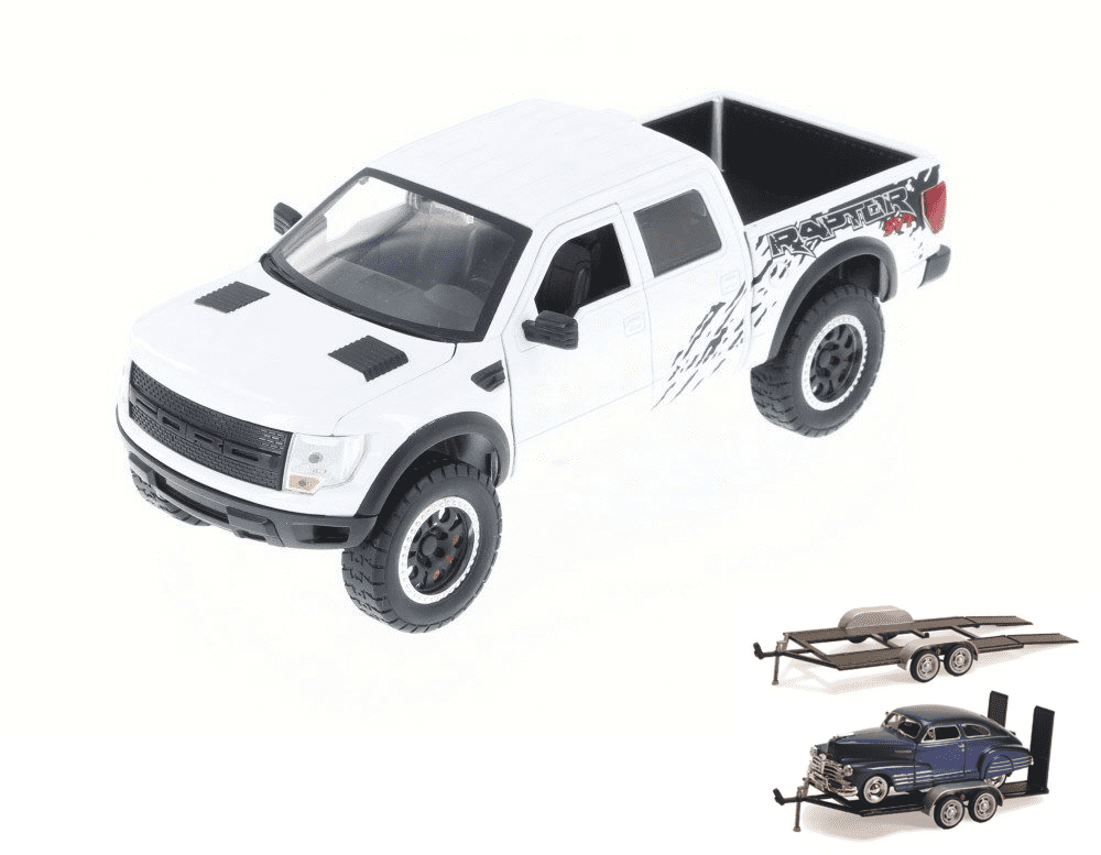 Diecast Car & Trailer Package - Ford F-150 SVT Raptor Pickup Truck ...
