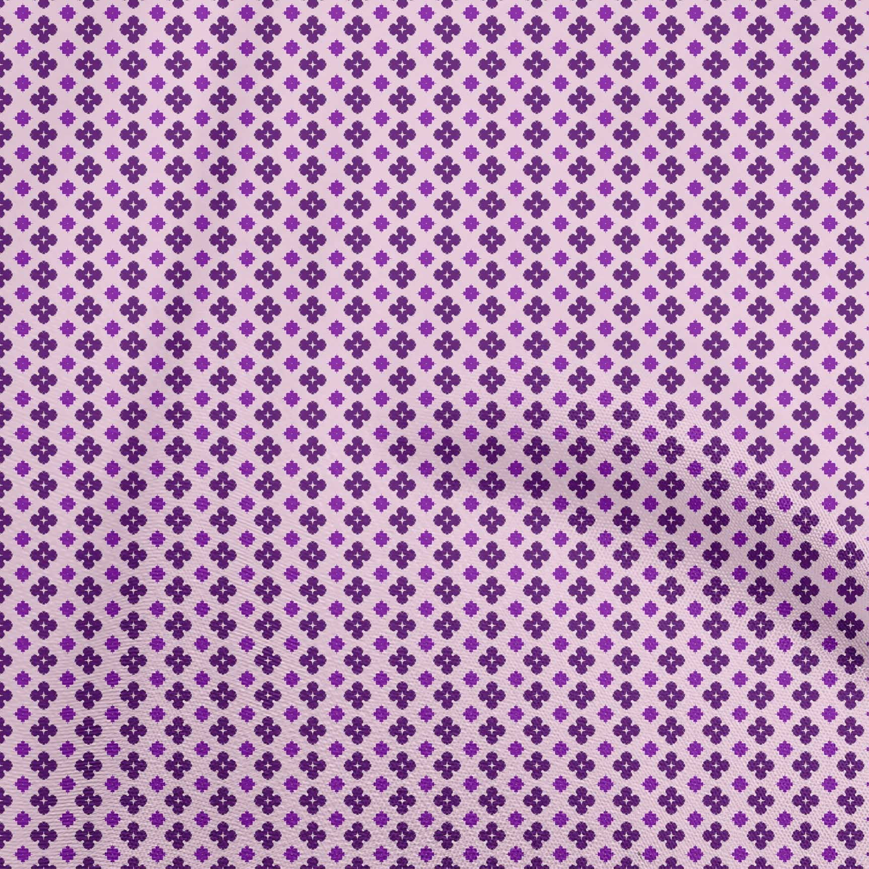 oneOone Viscose Jersey Violet Fabric Asian Block Print Diy Clothing ...