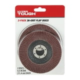 Hyper Tough 2 Pack 36 Grit Flap Discs 4-1/2 Inch Diameter with 7/8 Inch ...