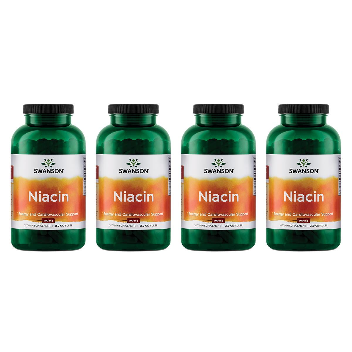 Swanson Niacin 500 mg 250 Caps 4 Pack - Walmart.com