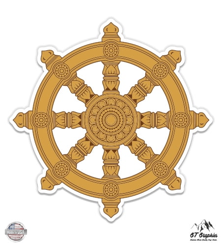 Dharma Wheel - 8" Vinyl Sticker - For Car Laptop I-Pad - Waterproof ...